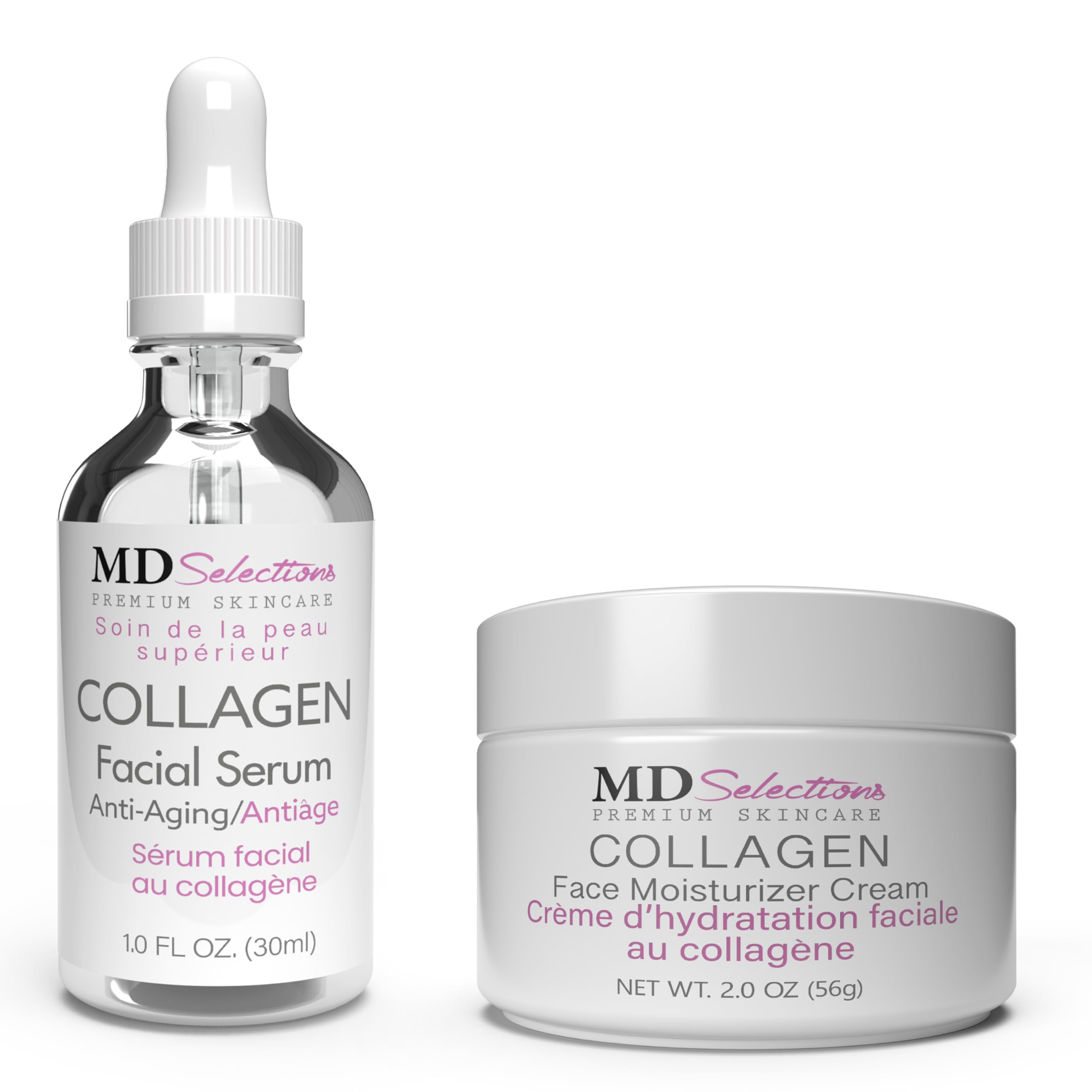 MD Selections Collagen Serum + Cream Kit Firming with Green Tea & Pept ...