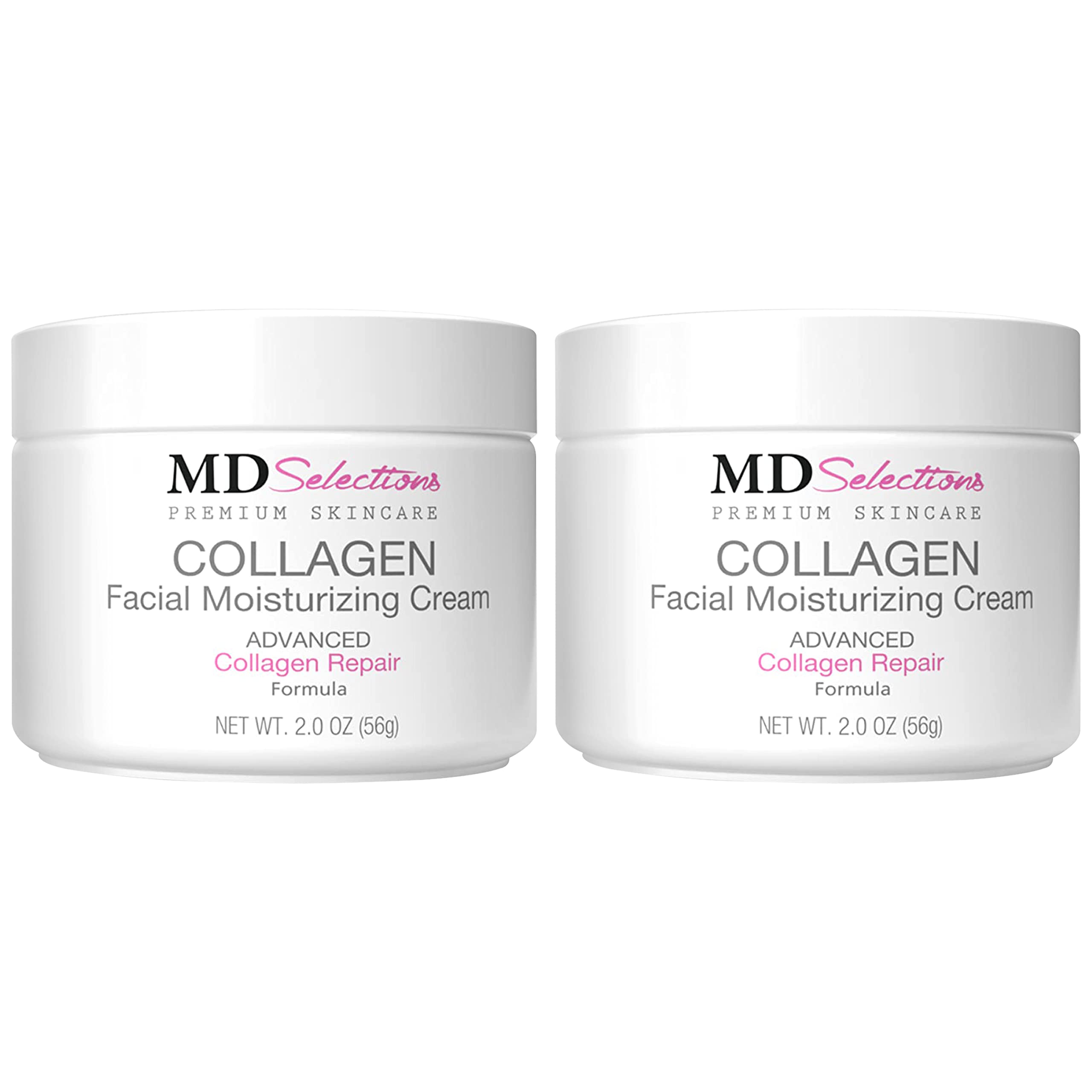 MD Selections Collagen Peptide Facial Cream, 2-Pack – Dermapeutics